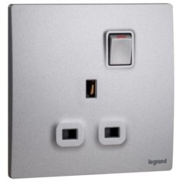 ProFlairs 1 gang BS switched socket outlet single pole - 13A - Dark ...